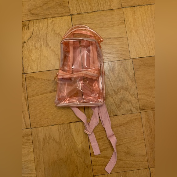 Bags | Light Pink Clear Backpack Stadium Bag | Poshmark